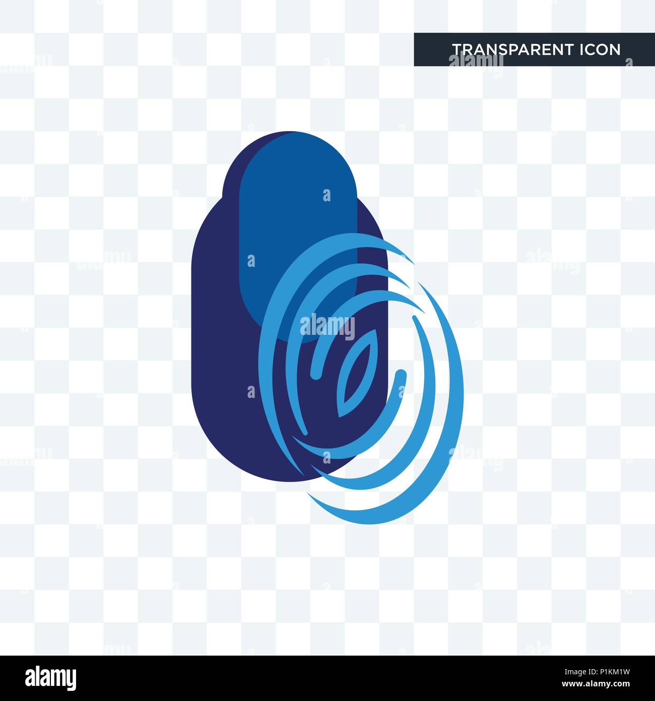 thumbprint vector icon isolated on transparent background, thumbprint ...