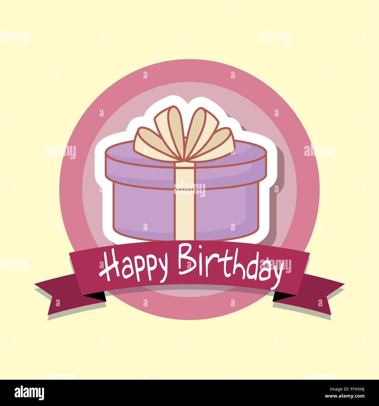 happy birthday frame with gift box vector illustration design Stock ...