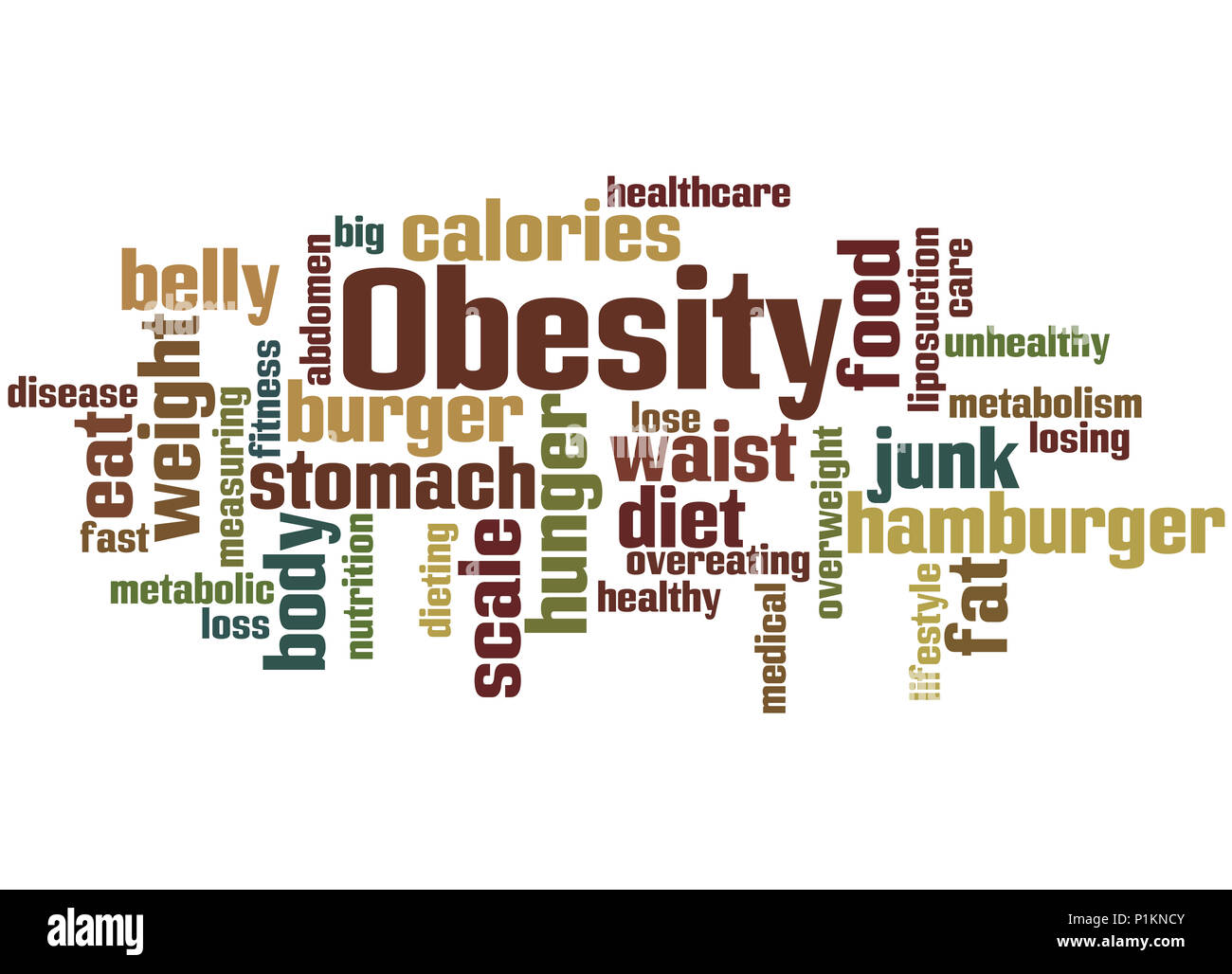 Obesity, word cloud concept on white background Stock Photo - Alamy