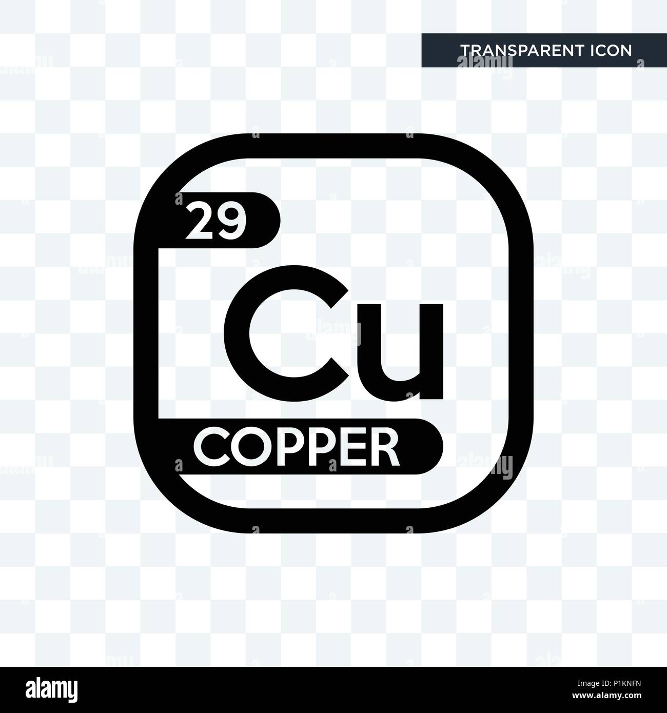 copper vector icon isolated on transparent background, copper logo ...