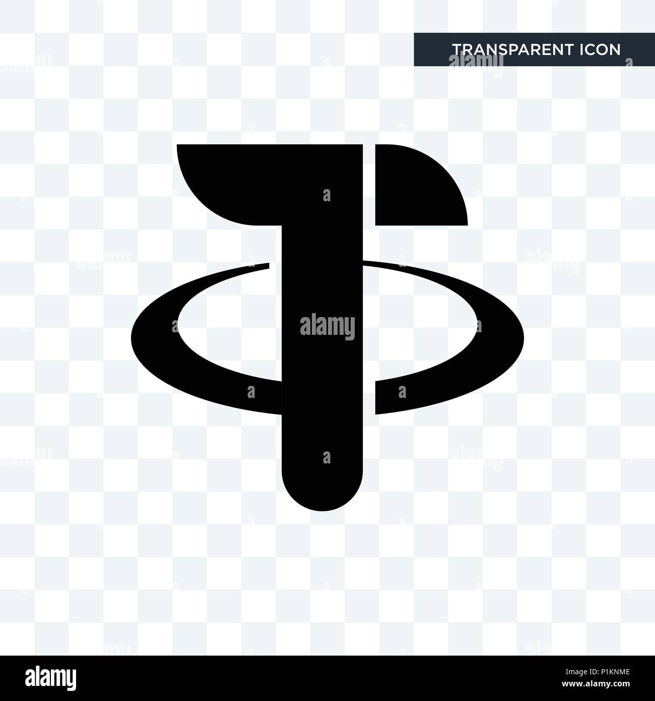 tether vector icon isolated on transparent background, tether logo ...