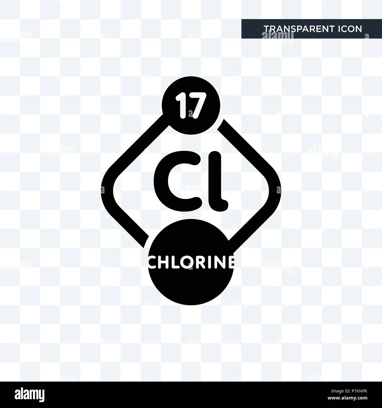 chlorine vector icon isolated on transparent background, chlorine logo ...