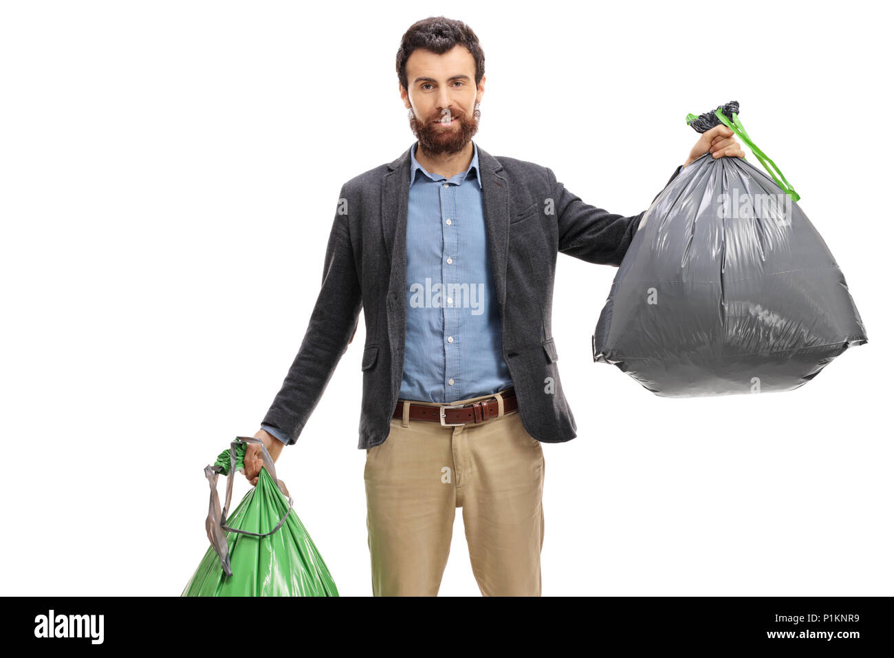 Cleaner throwing trash hi-res stock photography and images - Alamy