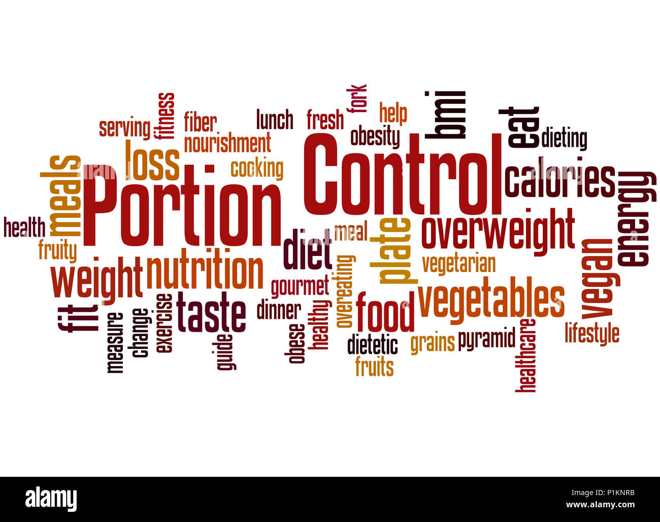 Portion Control, word cloud concept on white background Stock Photo - Alamy