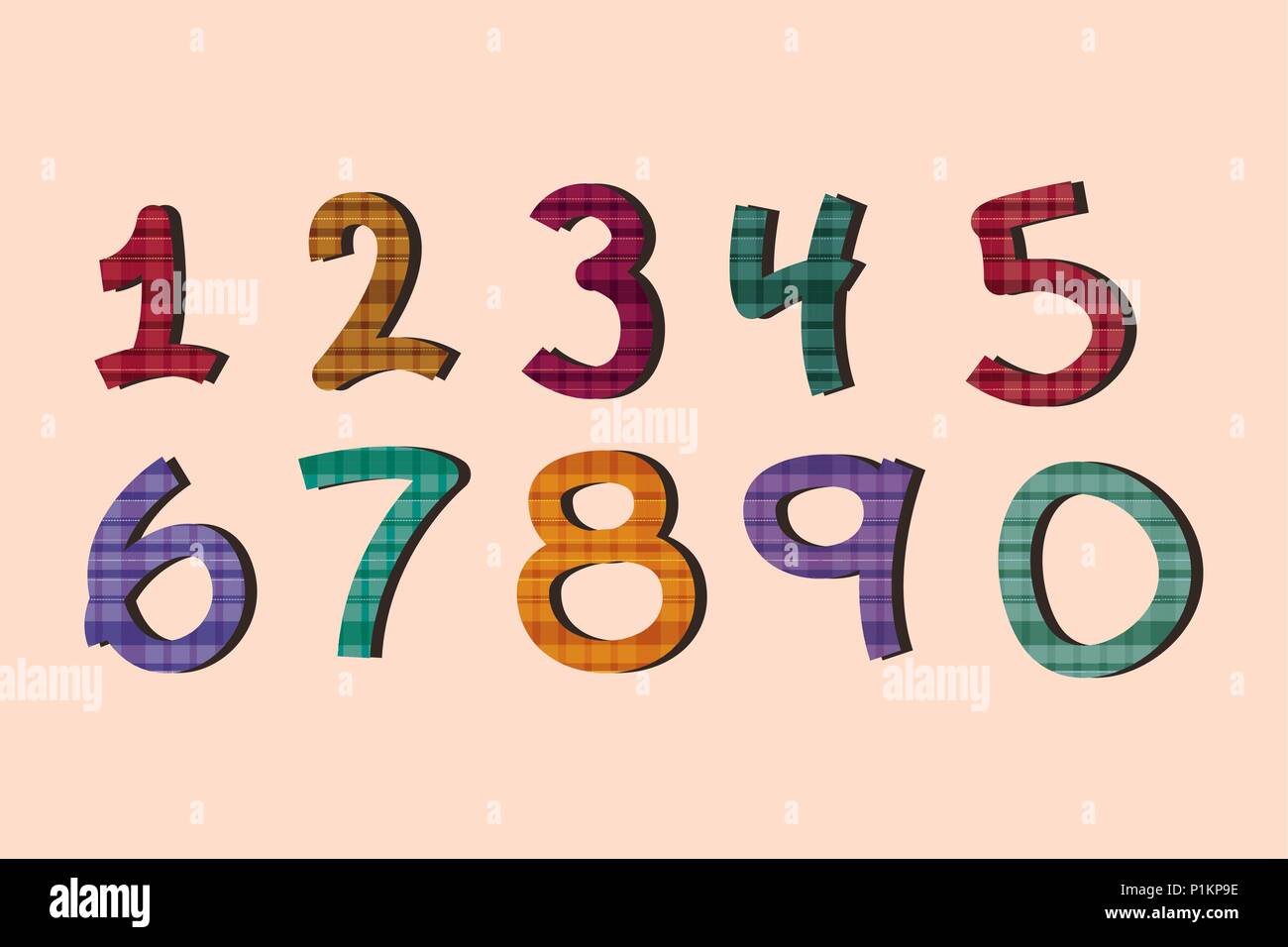 set numbers comic style vector illustration design Stock Vector Image ...