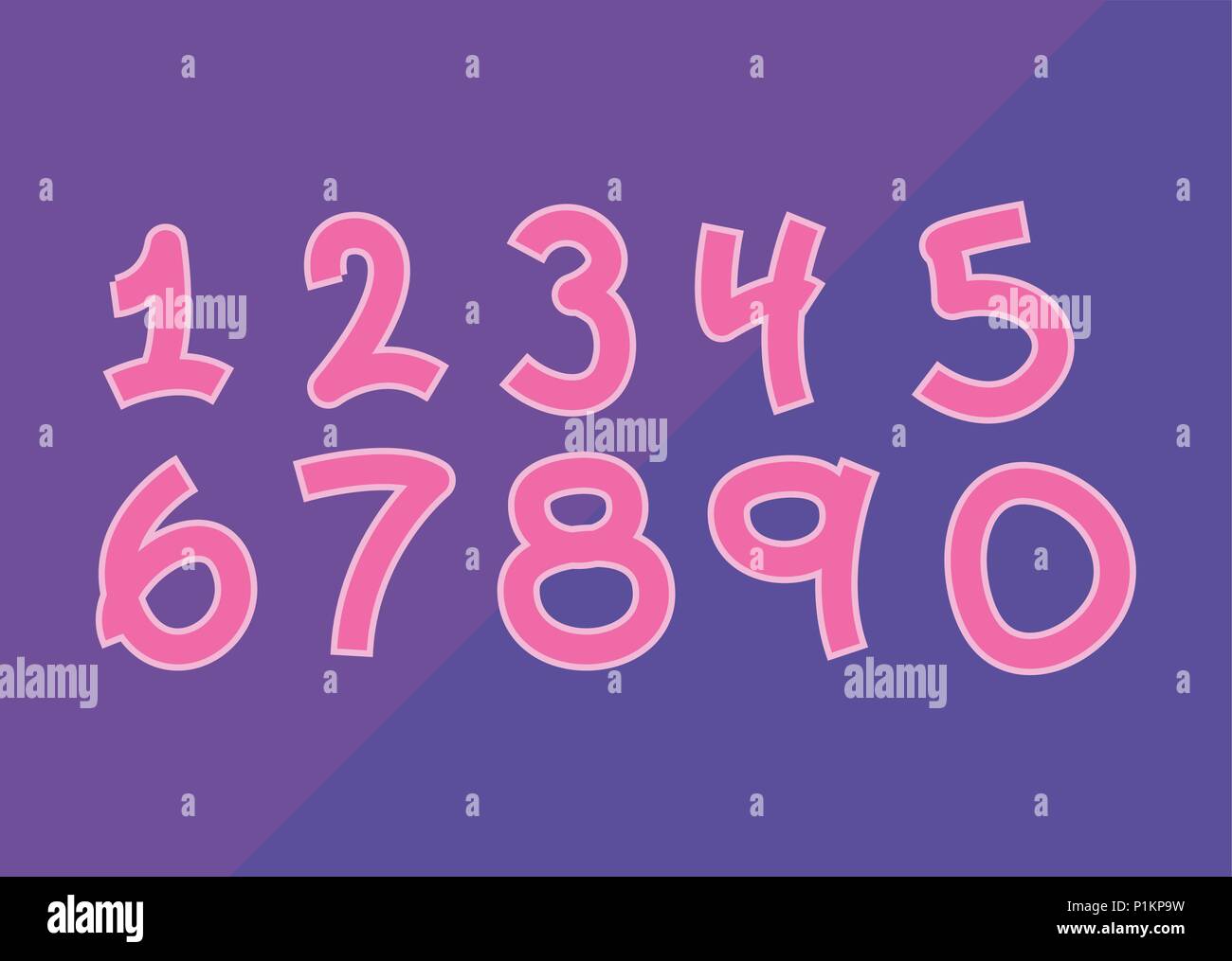 Number eight vector comic style hi-res stock photography and images - Alamy