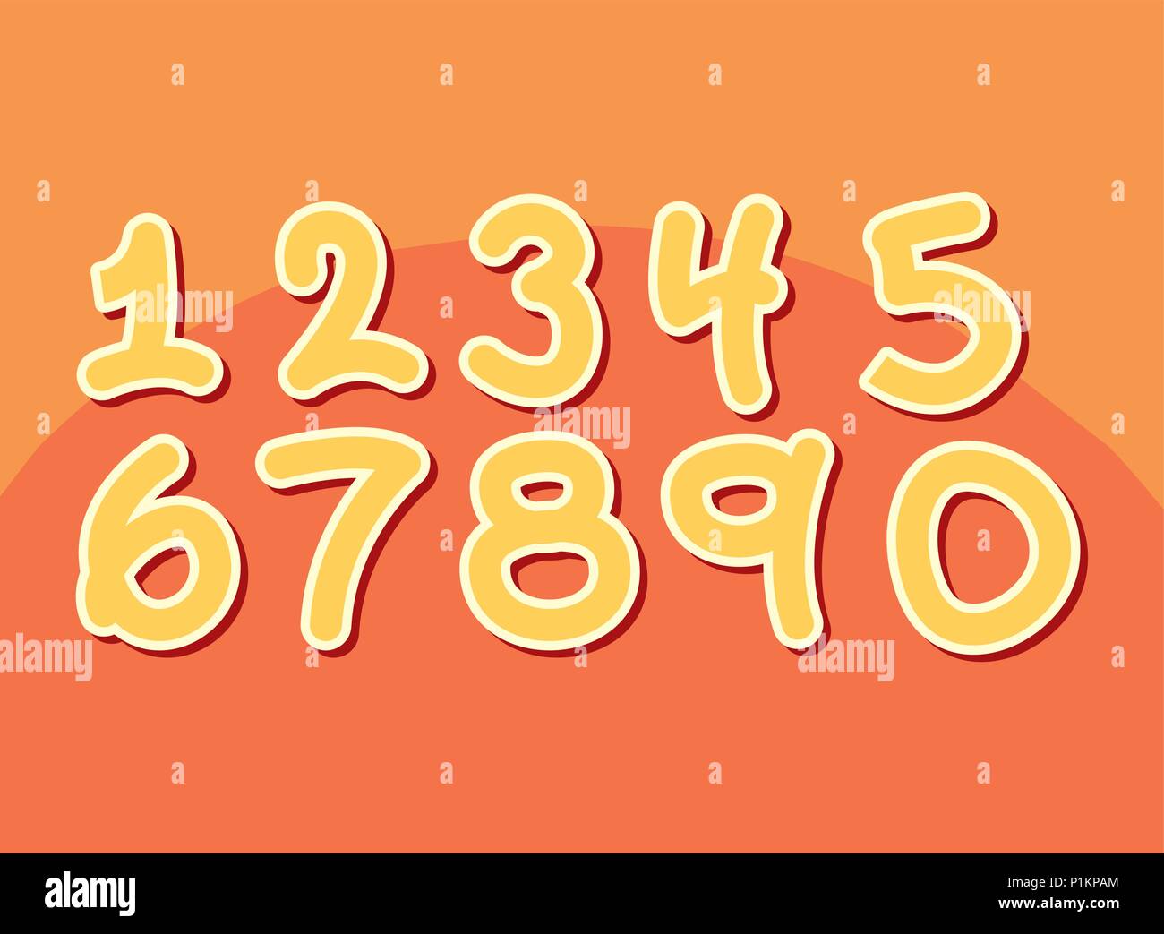 set numbers comic style vector illustration design Stock Vector Image ...