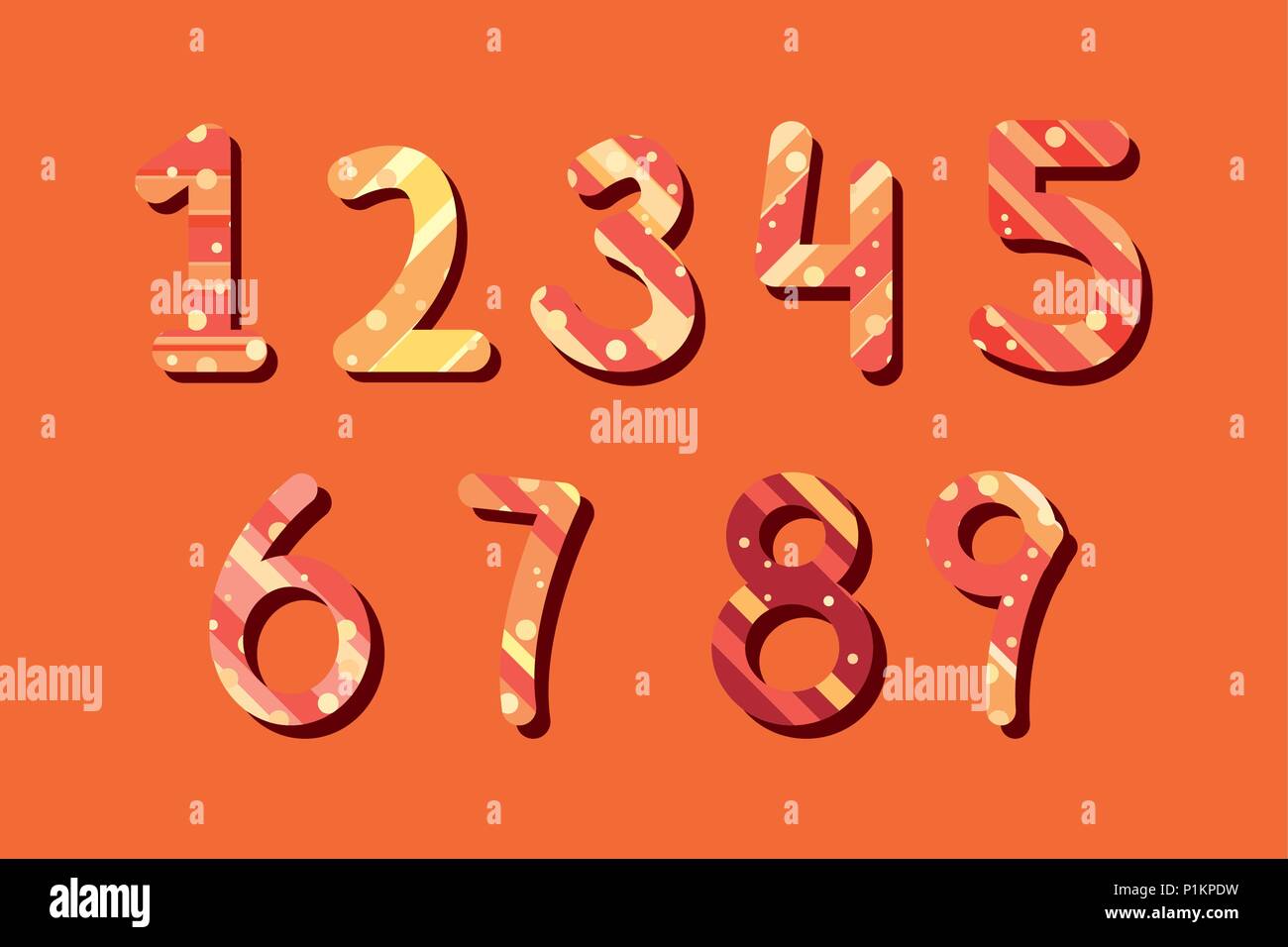 set numbers comic style vector illustration design Stock Vector Image ...