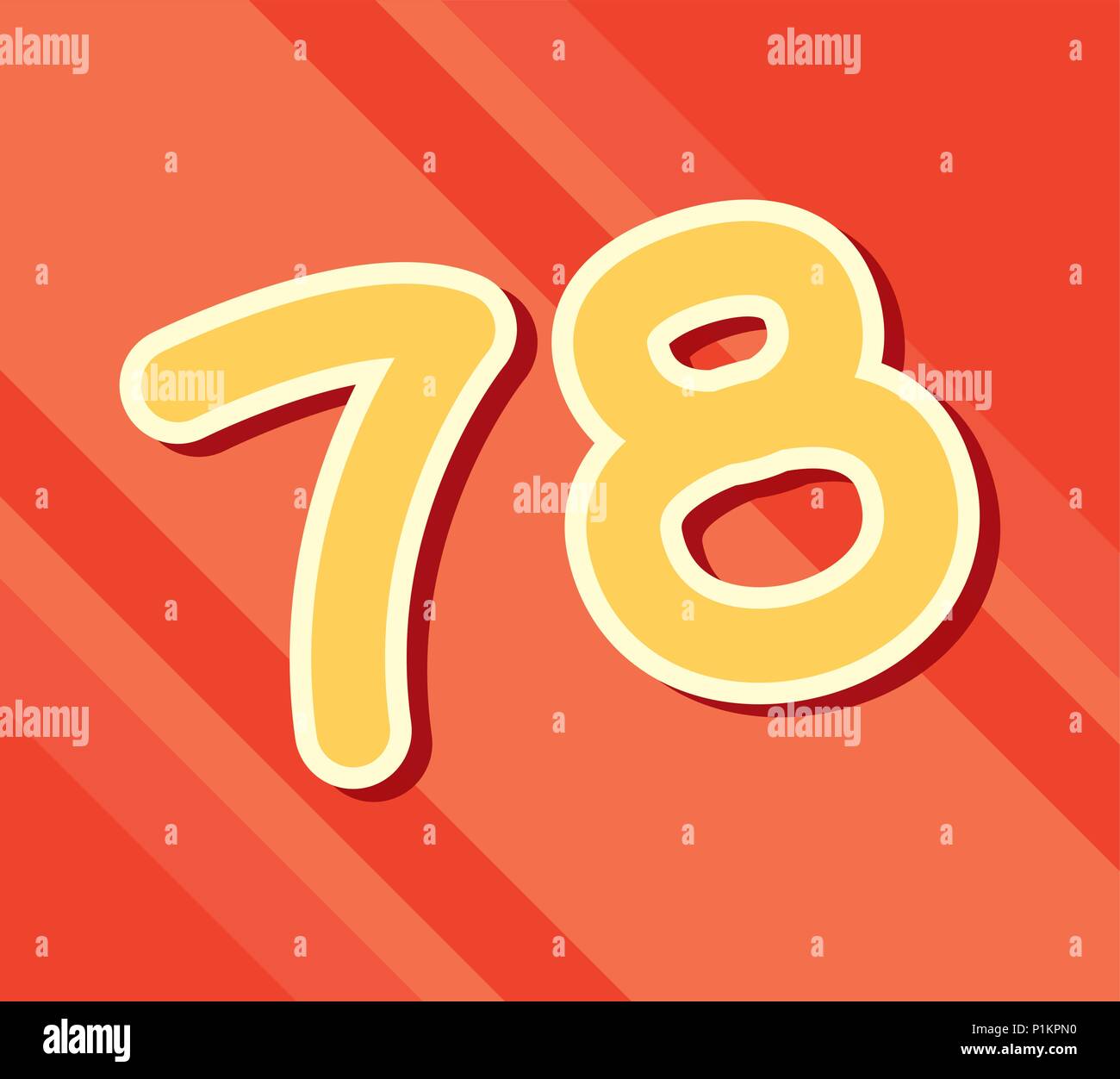 Number eight vector comic style hi-res stock photography and images - Alamy