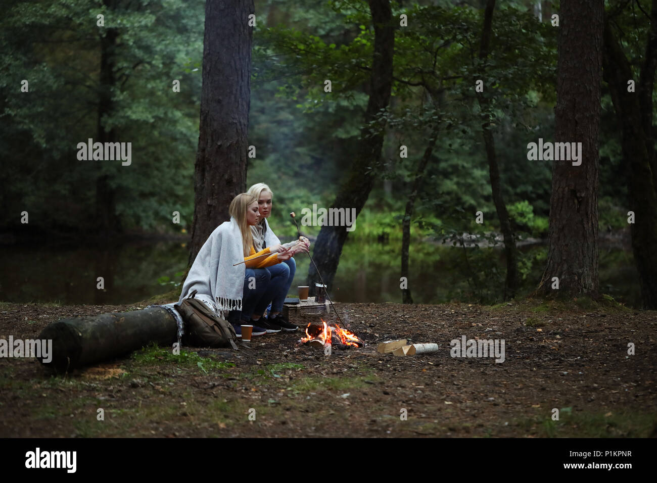 Women in the forest Stock Photo - Alamy