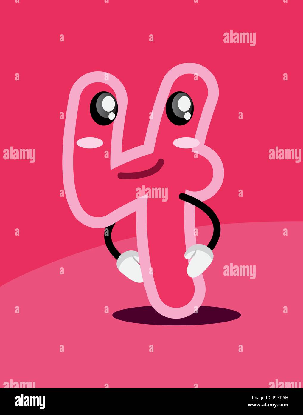 number four two kawaii comic character vector illustration design Stock ...