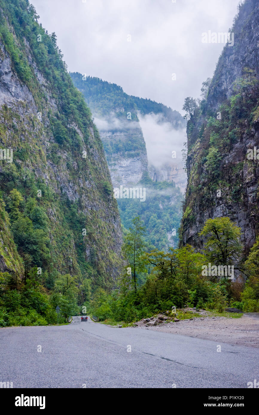 Narrow Kodori valley or Kodori Gorge, Abkhazia Stock Photo - Alamy