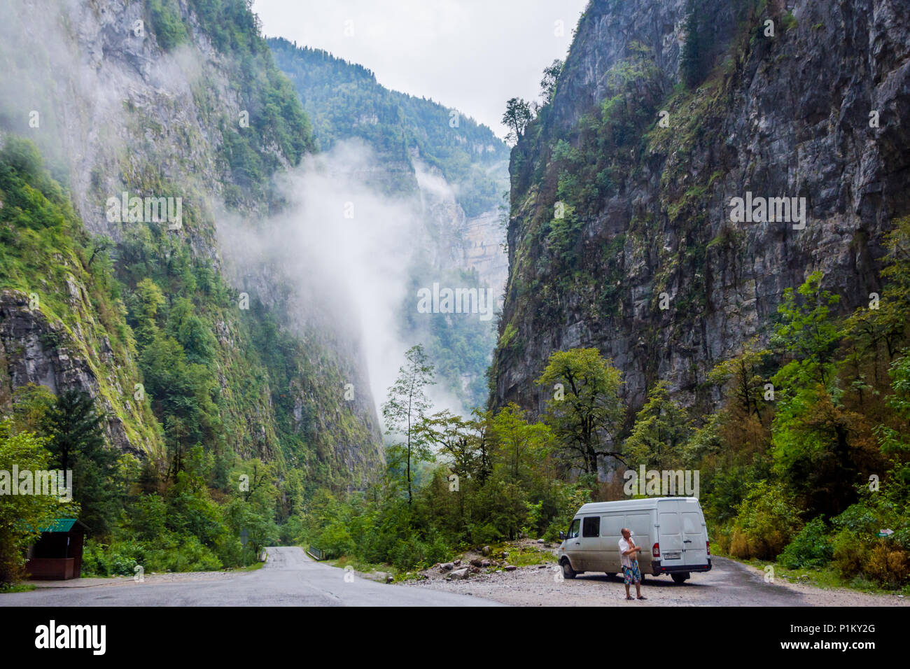 Narrow Kodori valley or Kodori Gorge, Abkhazia Stock Photo - Alamy