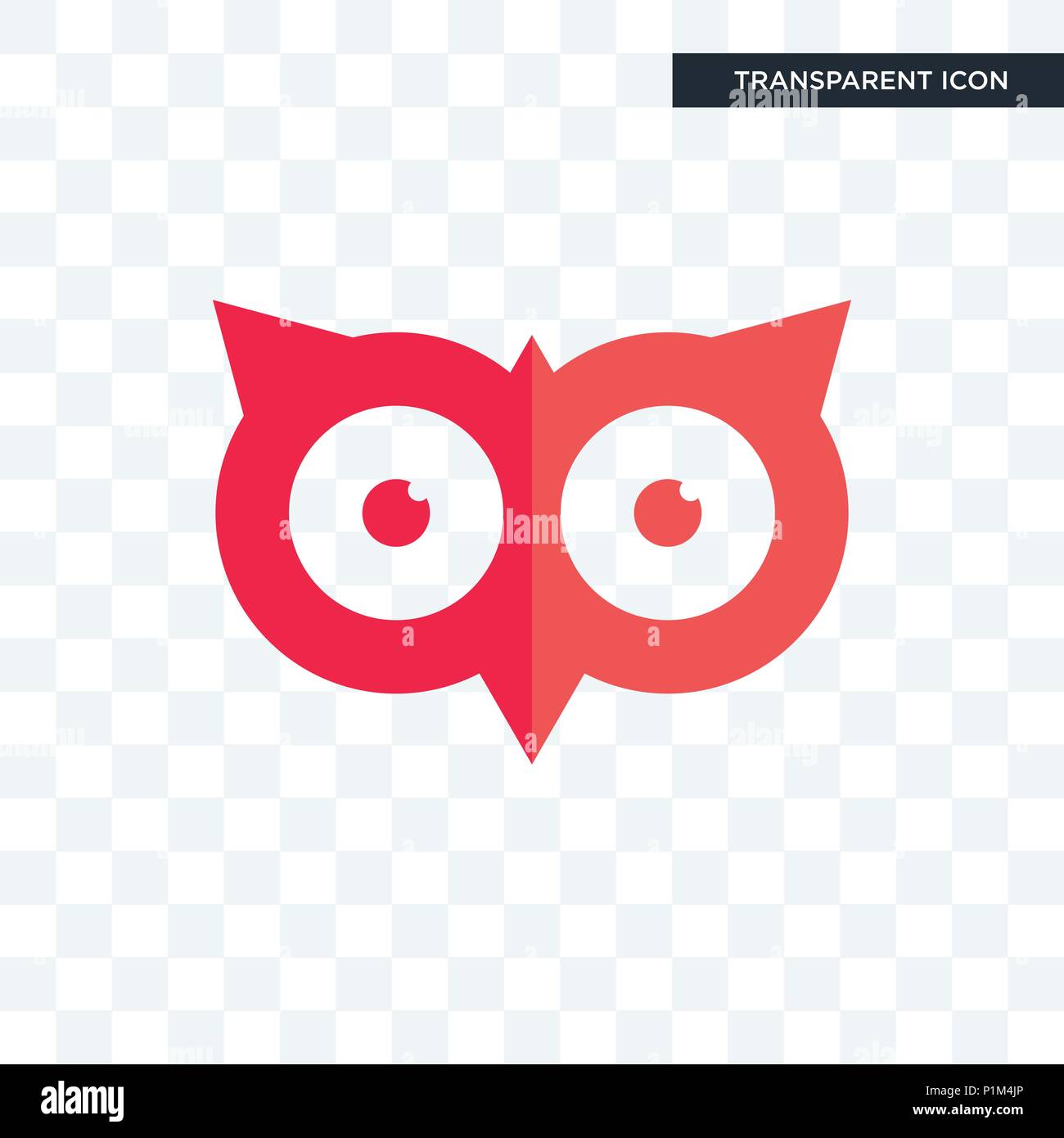 minimal owl vector icon isolated on transparent background, minimal owl ...