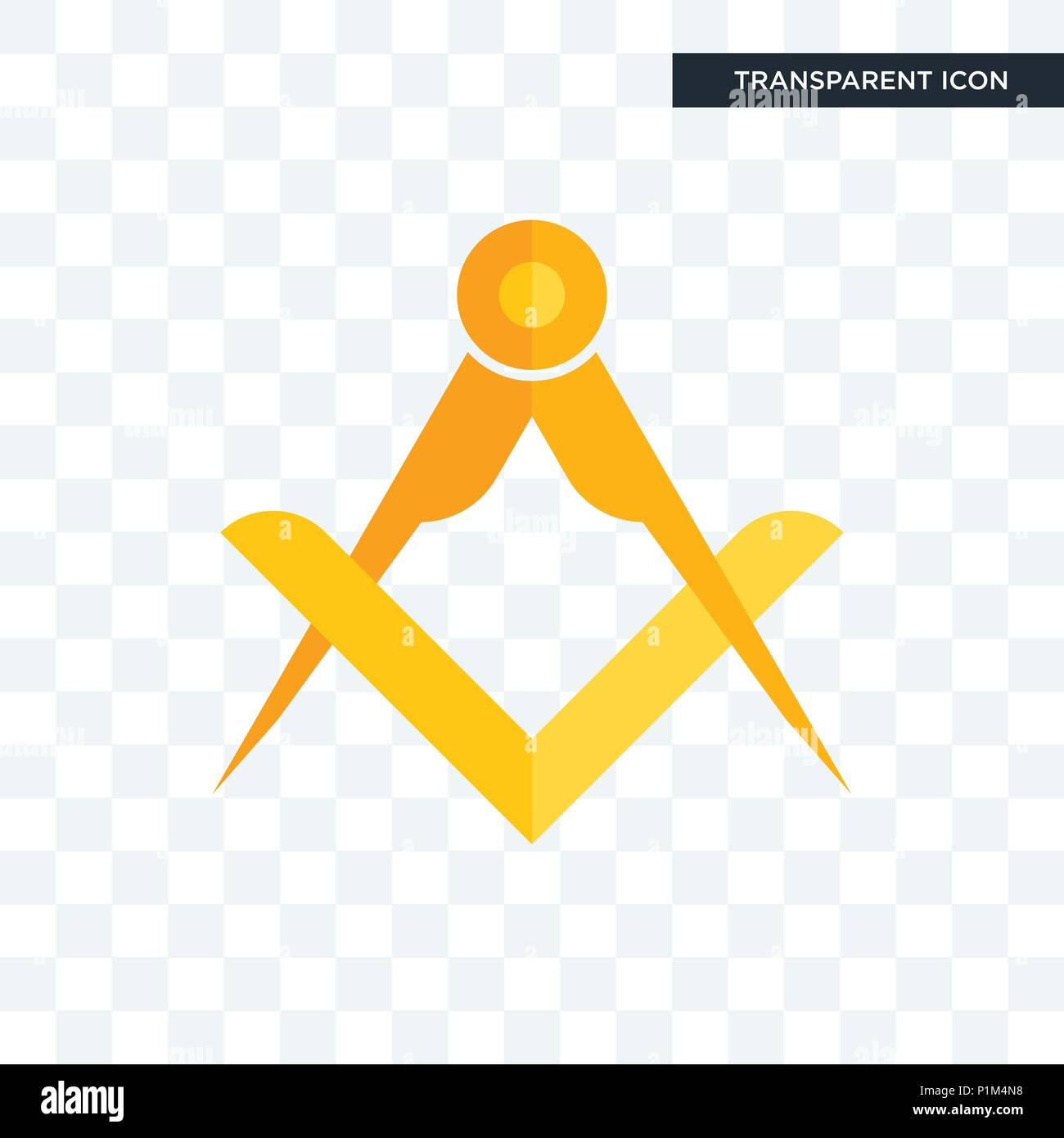 masonic vector icon isolated on transparent background, masonic logo ...