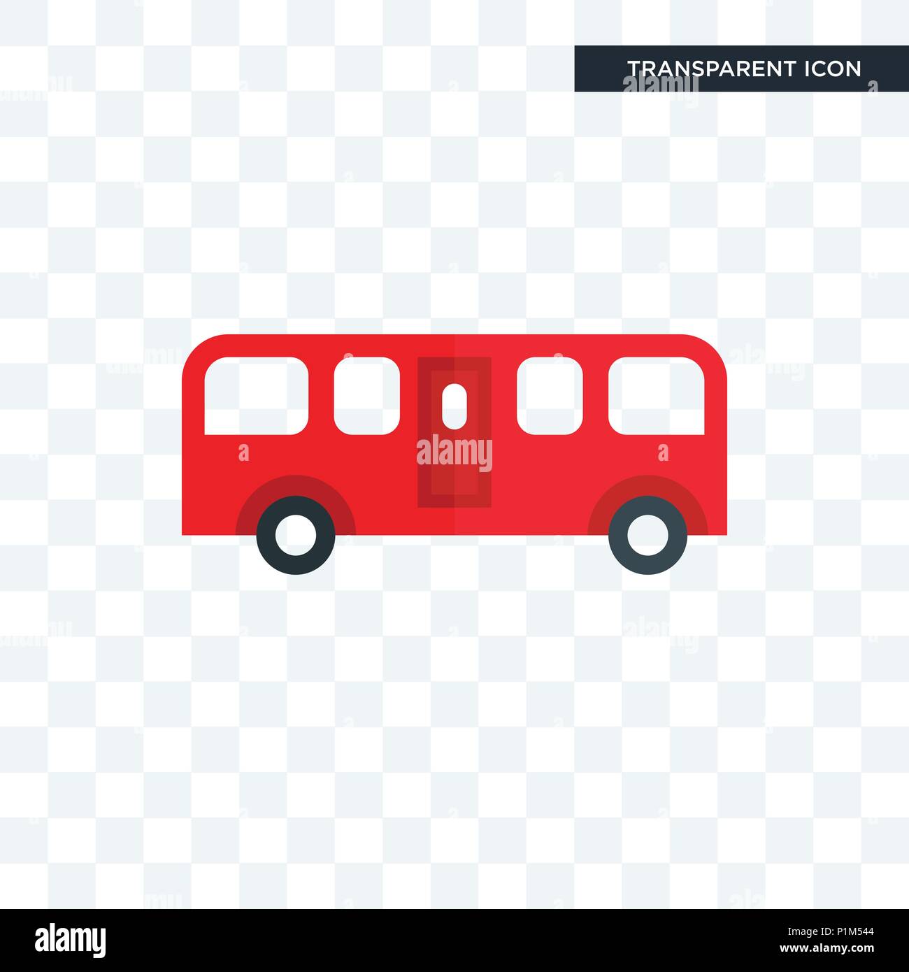 bus vector icon isolated on transparent background, bus logo concept ...