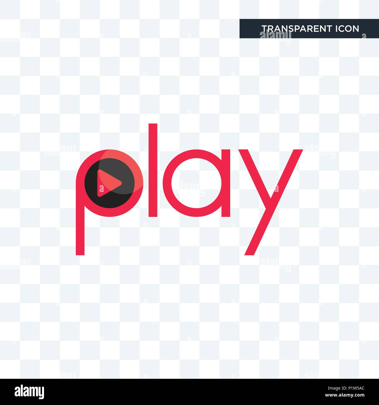 play vector icon isolated on transparent background, play logo concept ...