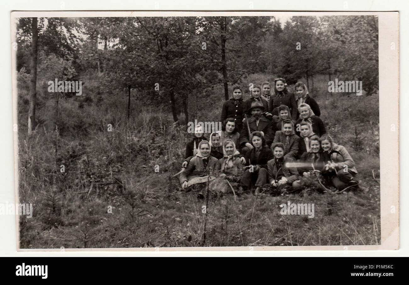 THE CZECHOSLOVAK REPUBLIC - CIRCA 1950s: Vintage photo shows rural ...