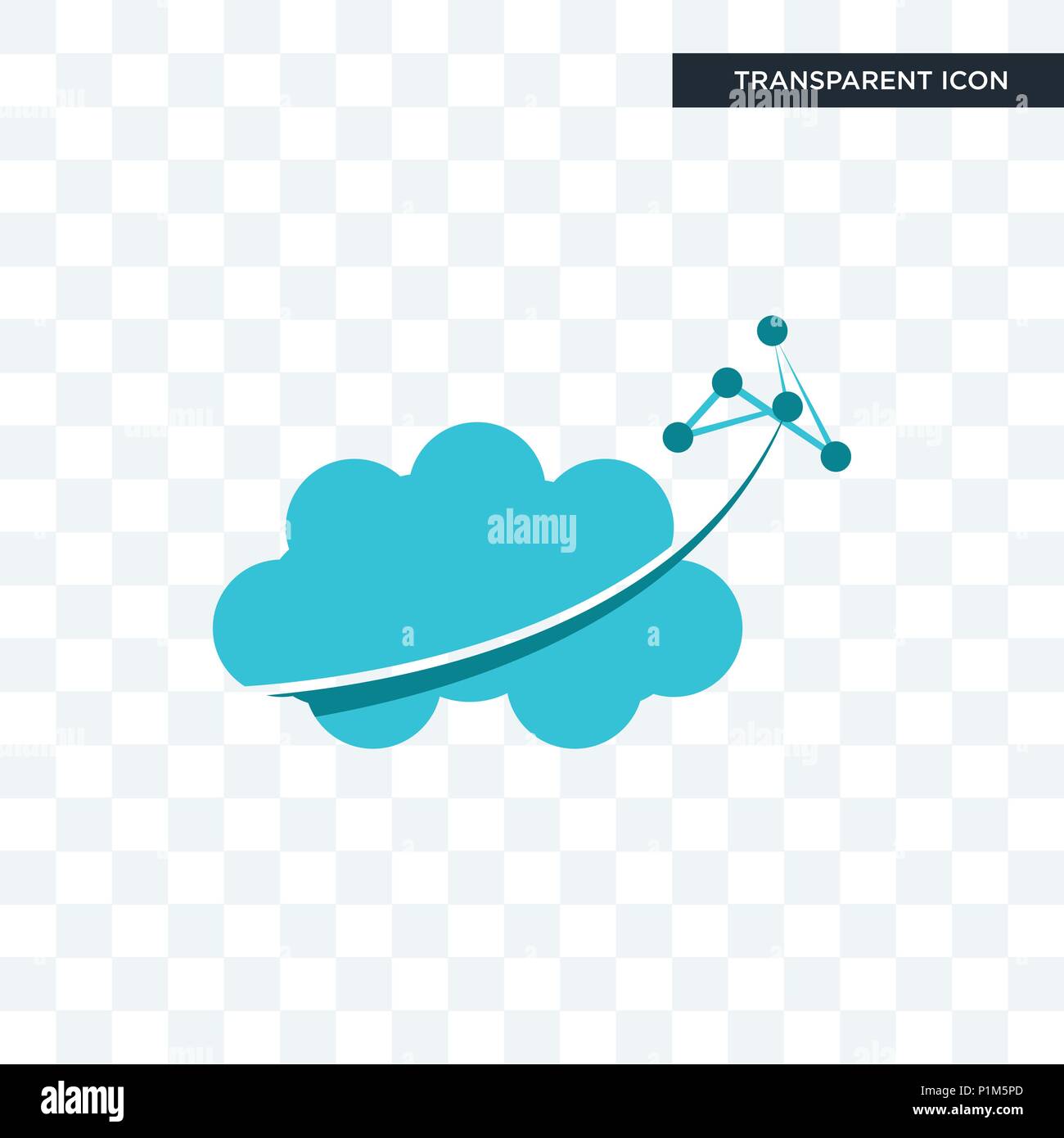 nervous system vector icon isolated on transparent background, nervous ...