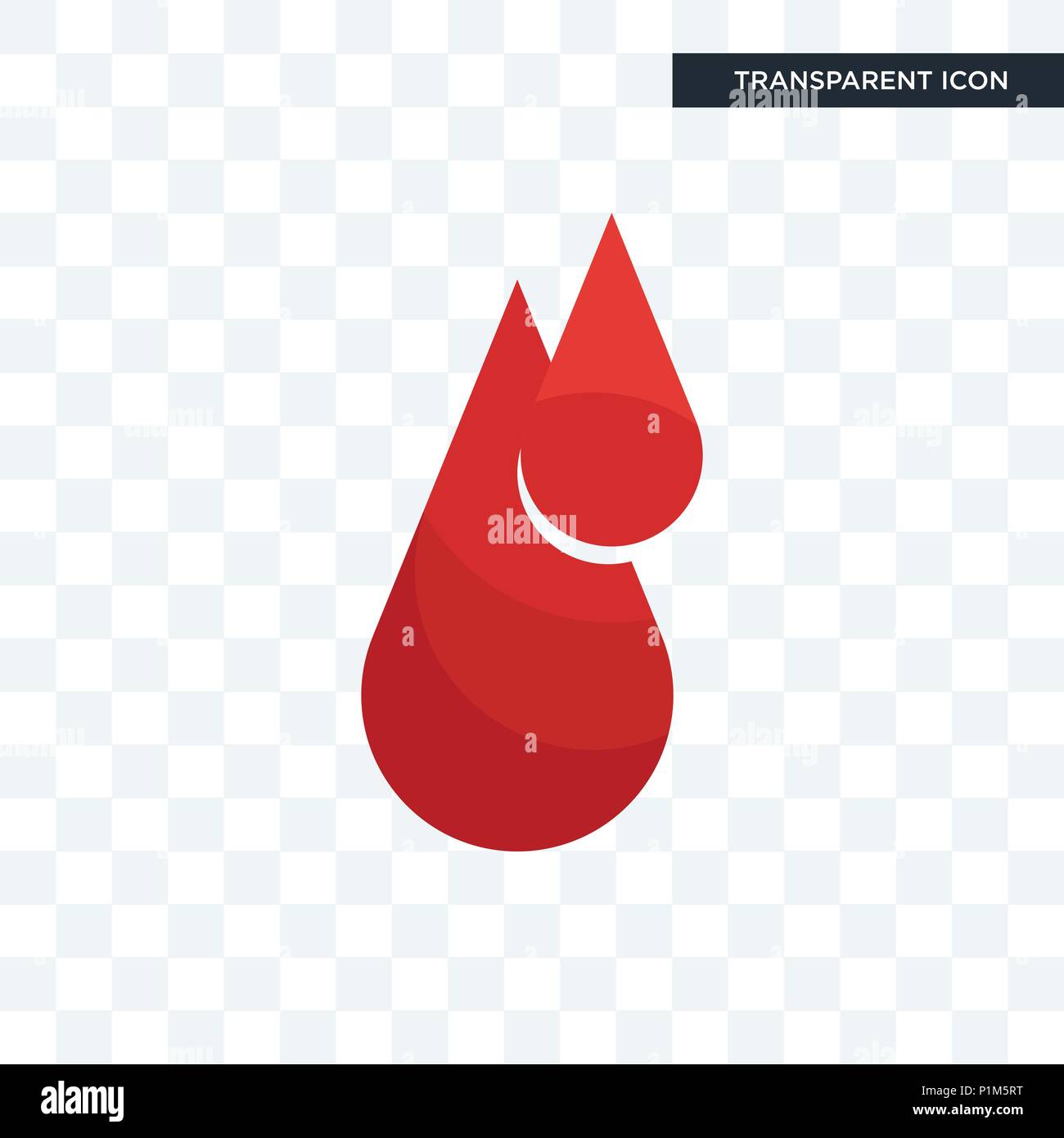 blood drop vector icon isolated on transparent background, blood drop ...