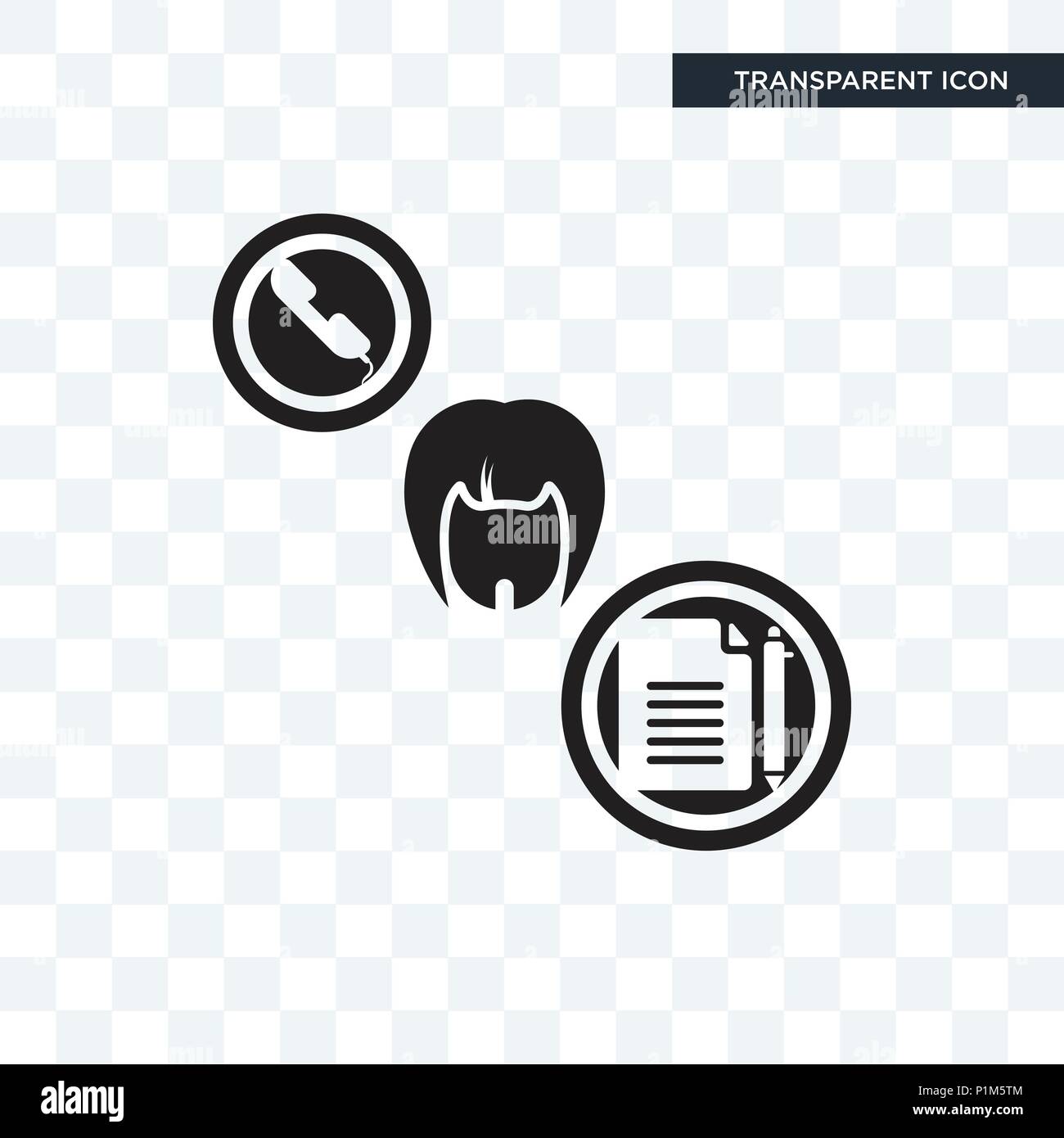 Secretary vector icon isolated on transparent background, Secretary ...