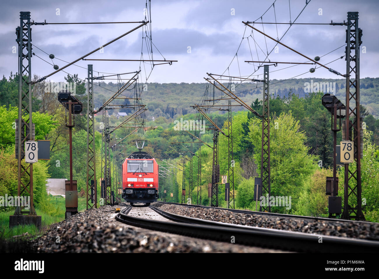 Westerstetten, Germany - May 1, 2018: DBAG Class 146 electric ...