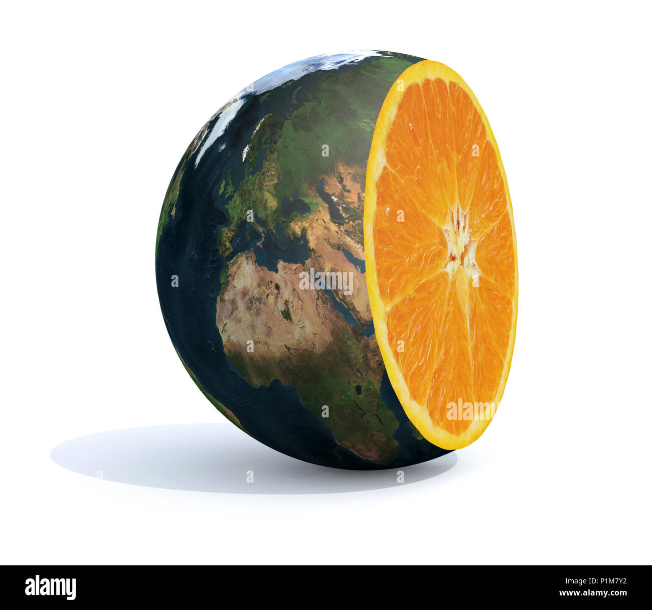 Orange earth Cut Out Stock Images & Pictures - Alamy