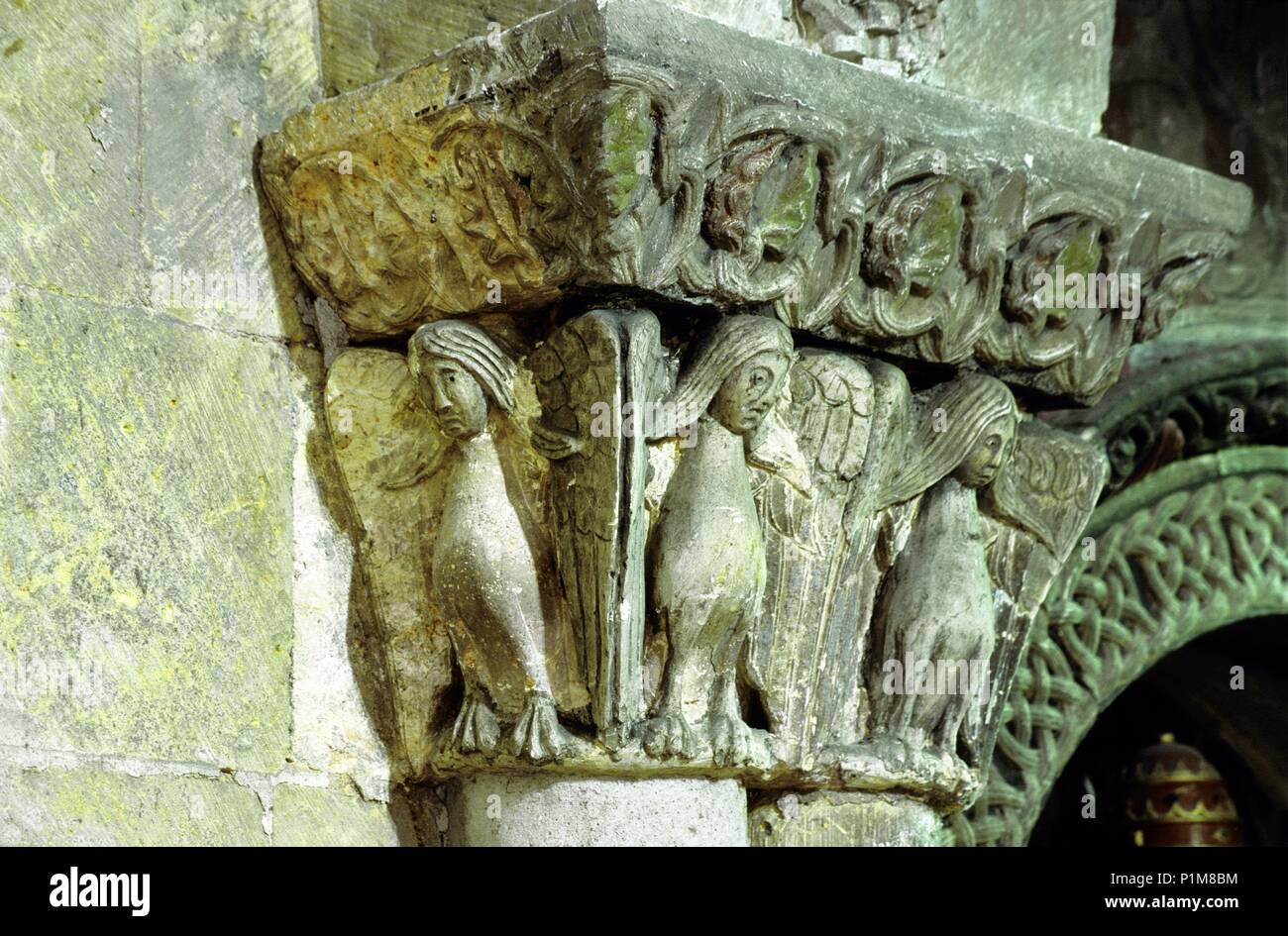 Iglesia de la / Trinidad church; chapitel of the apse (romanesque ...