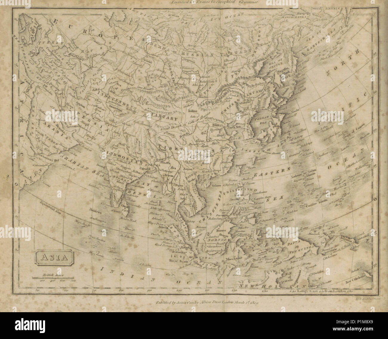 (1811) MAP OF ASIA Stock Photo - Alamy