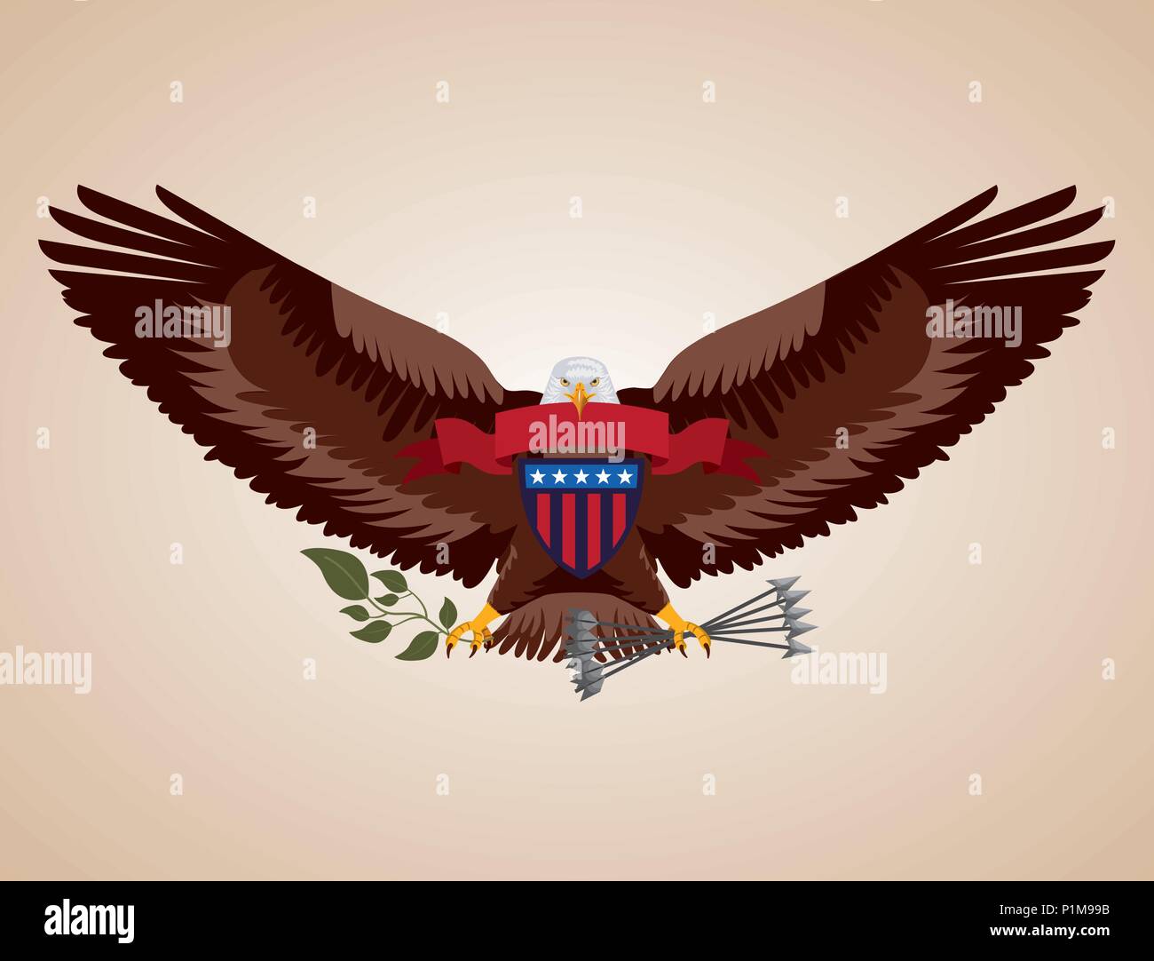 Eagle With Shield And Arrows Eagle Holding Shield And Arrows Post Pin