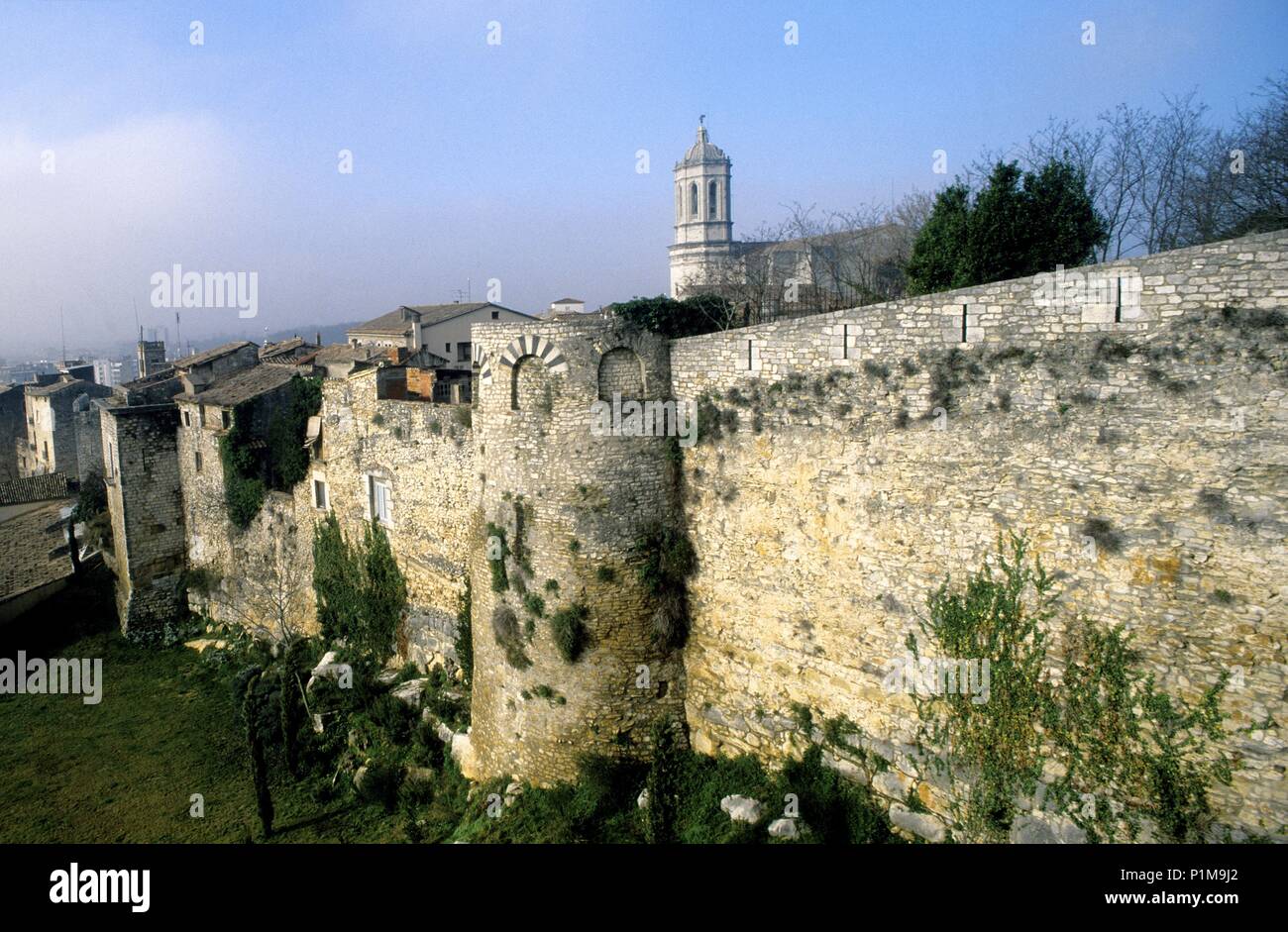 medieval walls and Cathedral Stock Photo - Alamy