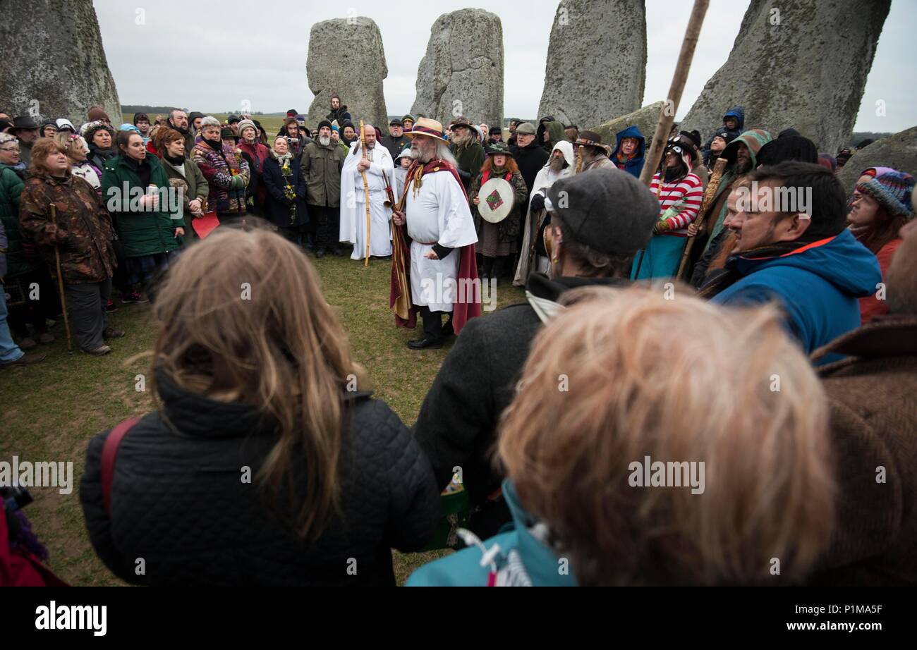 Spring Equinox is celebrated at Stonehenge, Wiltshire 20/03/2016 Stock ...
