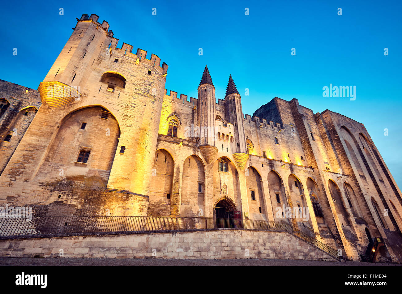 The Papal palace. UNESCO World heritage site. Avignon. Provence-Alpes ...