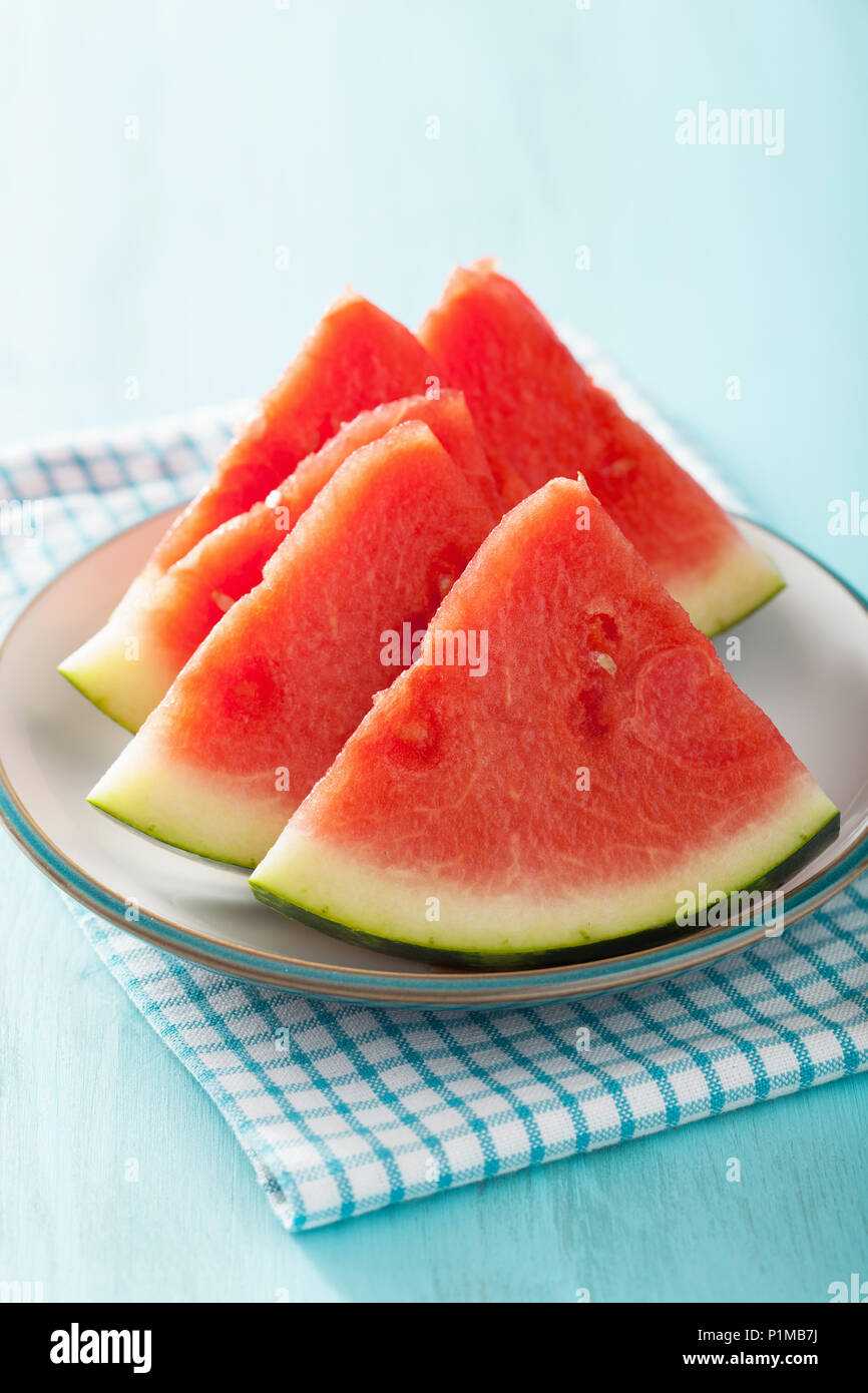red watermelon slices, summer fruit Stock Photo - Alamy