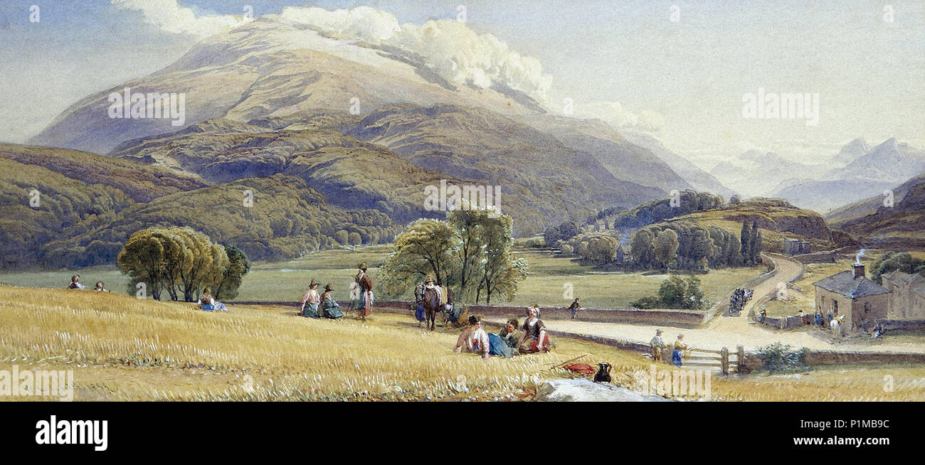 Leitch William Leighton - a Rest in the Fields Stock Photo - Alamy
