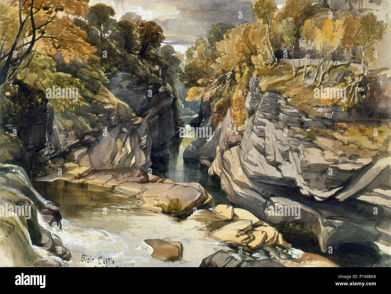 Leitch William Leighton - in The 'den' Stock Photo - Alamy