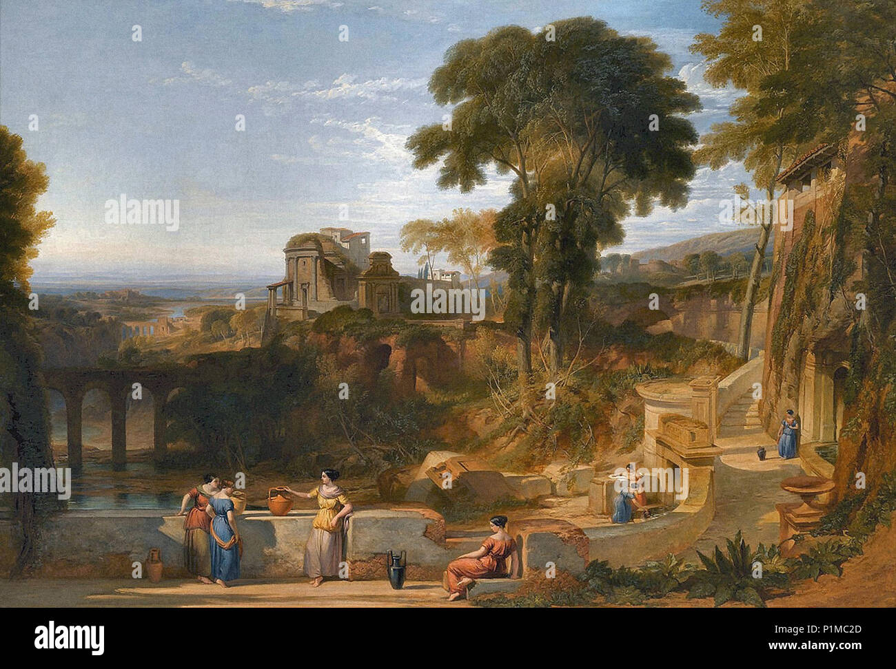 Leitch William Leighton - the Villa Fountain Stock Photo - Alamy