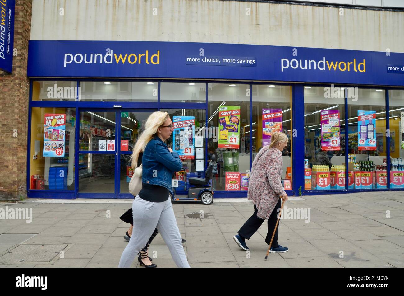 the archway branch of poundworld north london islington UK Stock Photo ...