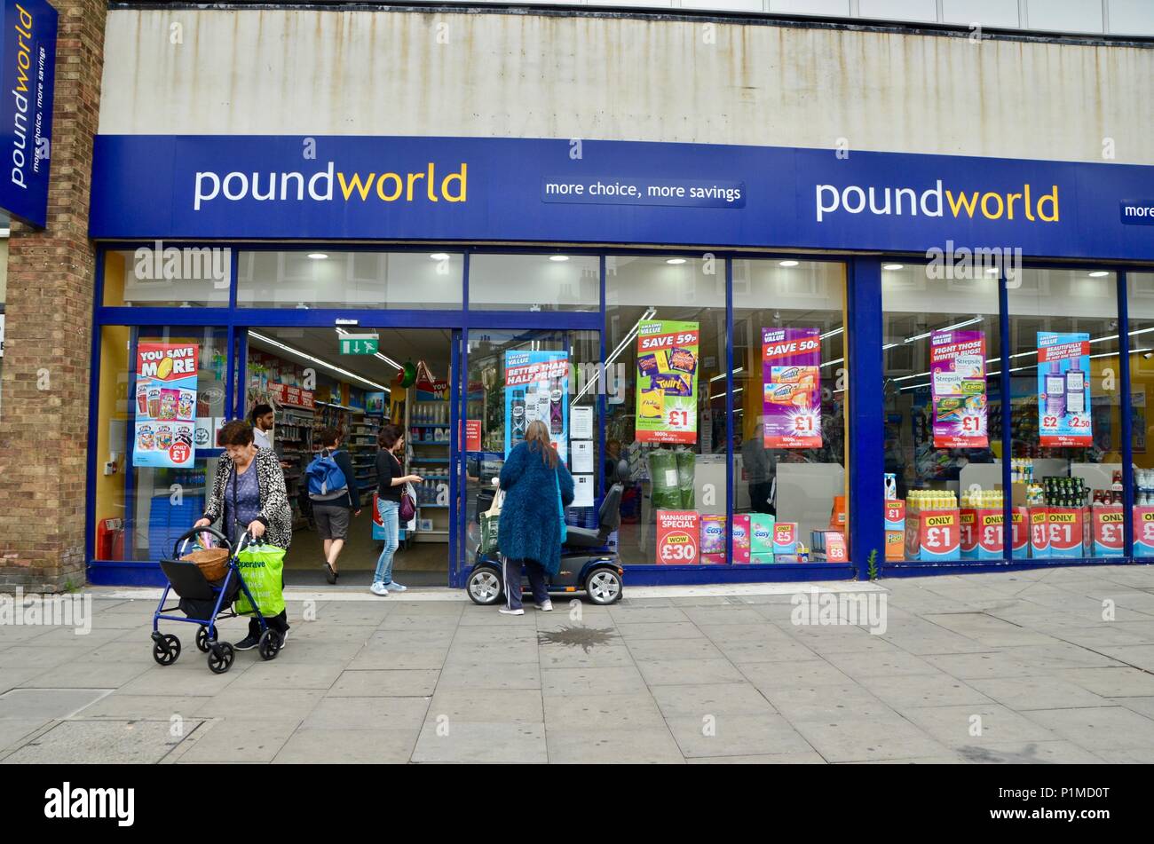the archway branch of poundworld north london islington UK Stock Photo ...