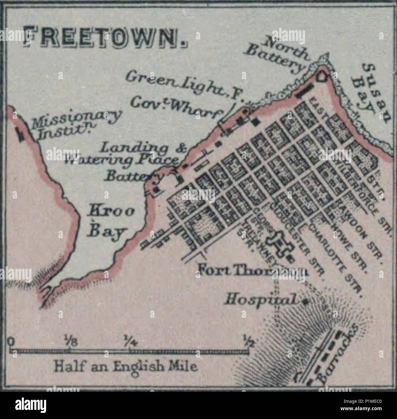Freetown map hi-res stock photography and images - Alamy