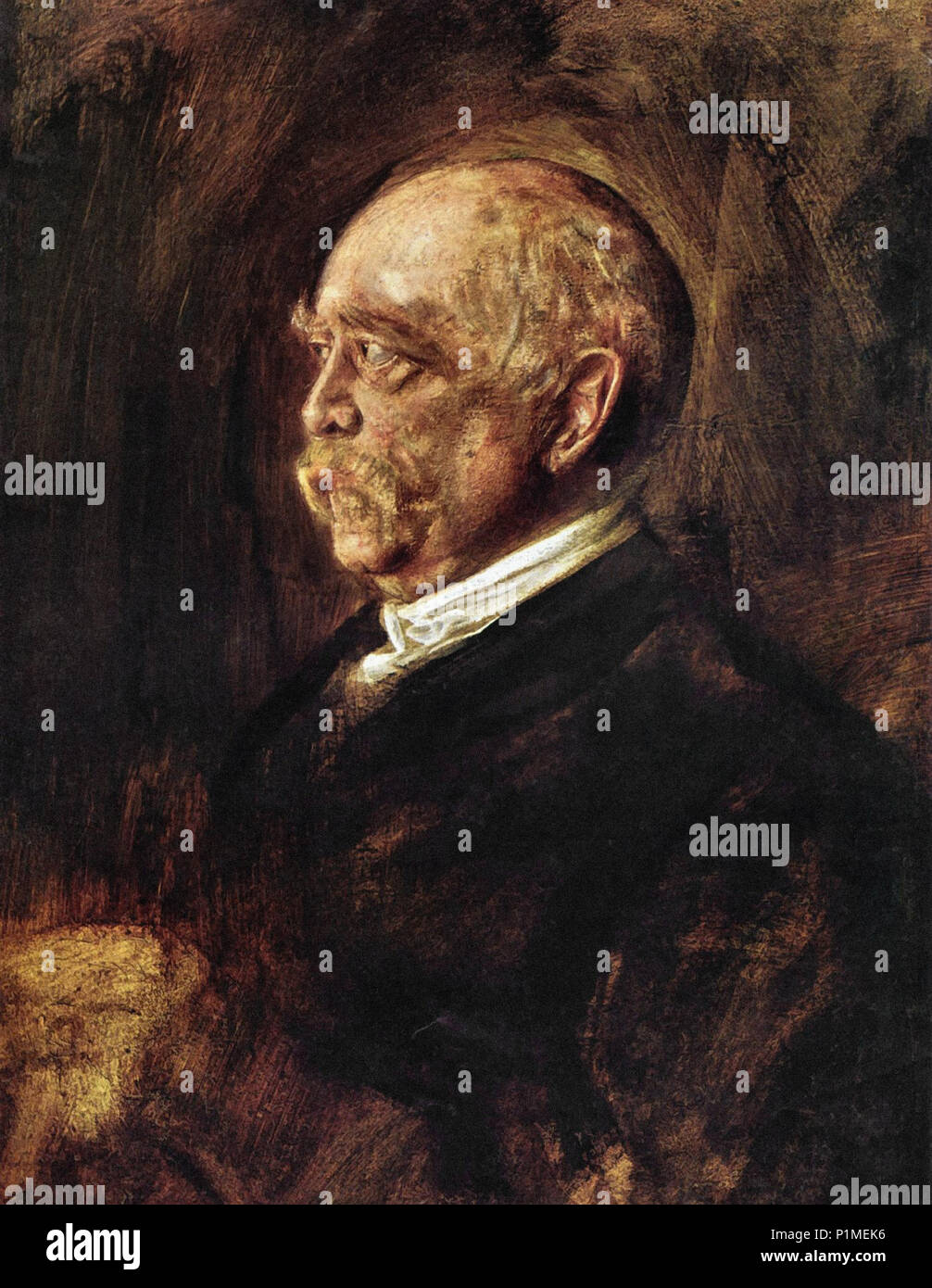 Lenbach Franz Von - Portrait of Fücrst Otto Von Bismarck 03 Stock Photo ...