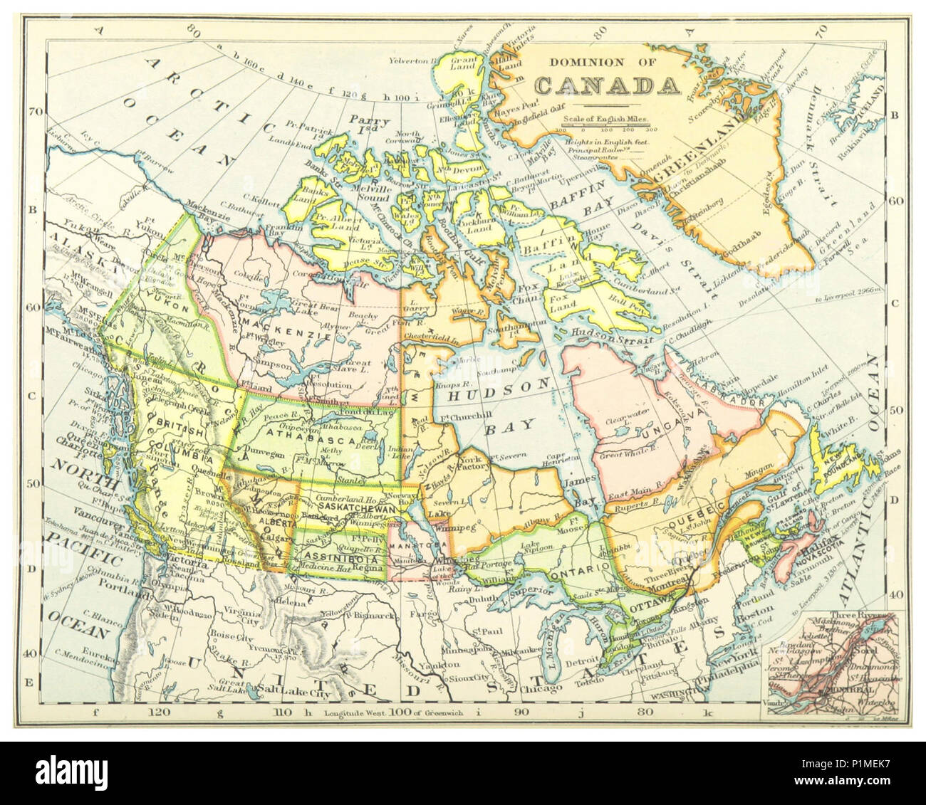 (1899) MAP OF DOM. OF CANADA - comp. by Irvine Stock Photo - Alamy