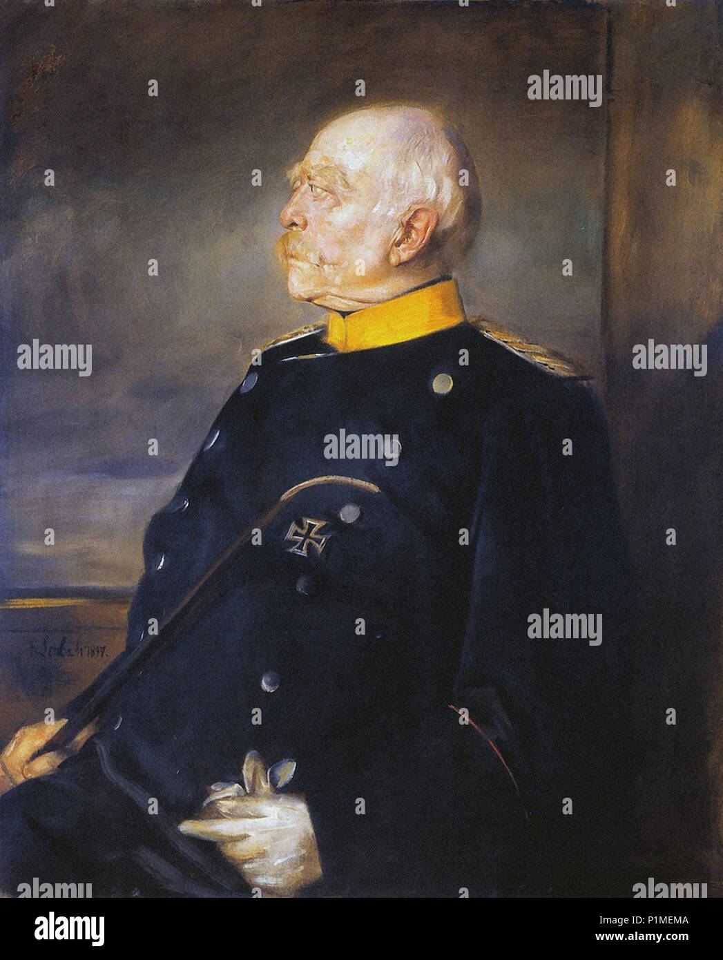 Lenbach Franz Von - Portrait of Fücrst Otto Von Bismarck 07 Stock Photo ...