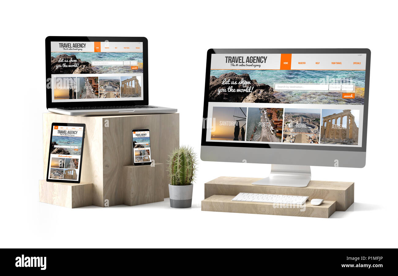 Travel agency office Cut Out Stock Images & Pictures - Alamy