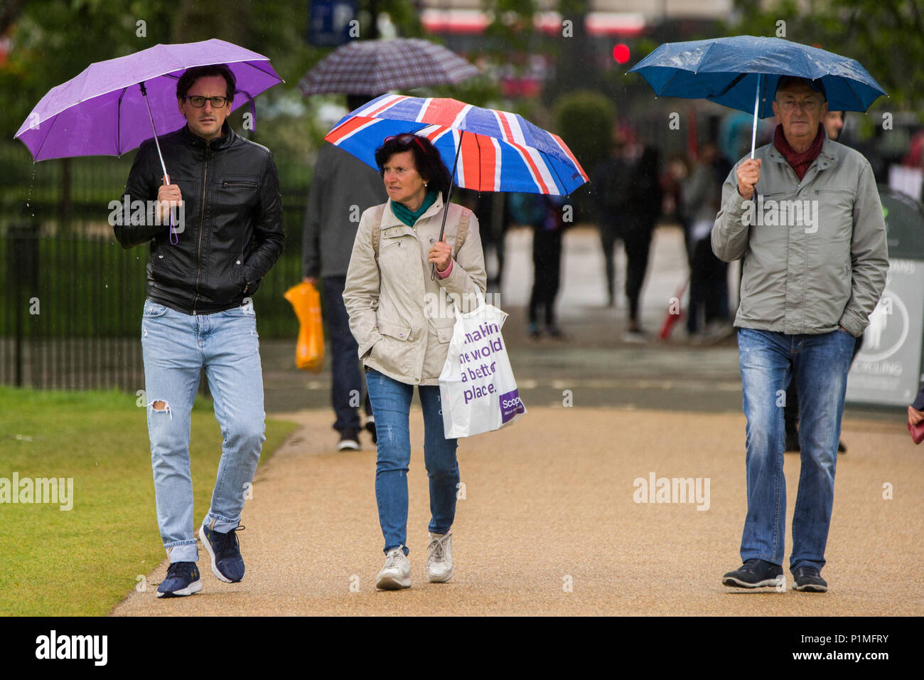 Wet weather in London following the record breaking heatwave of a week ...