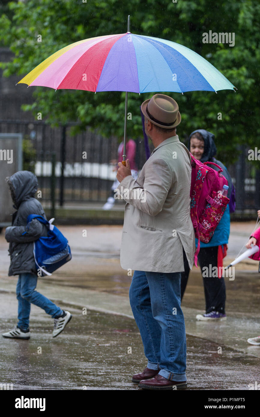 Wet weather in London following the record breaking heatwave of a week ...