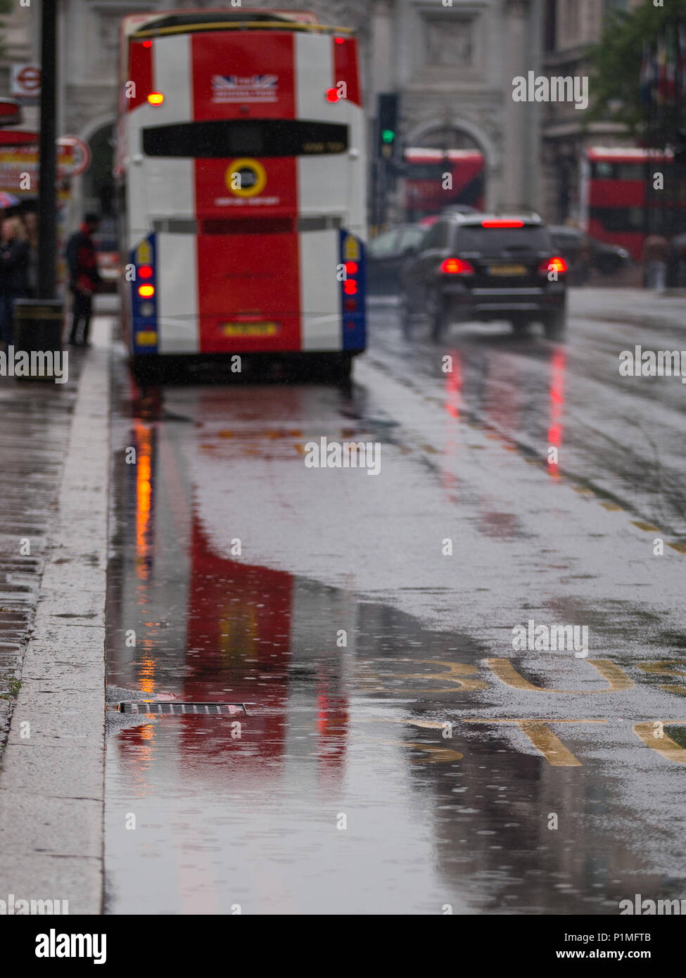Wet weather in London following the record breaking heatwave of a week ...