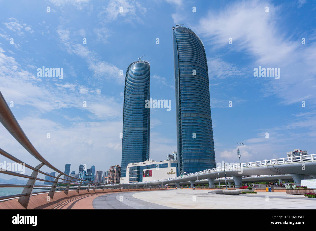Xiamen, China - Apr 30, 2018: Xiamen Shimao Strait Building Petronas ...