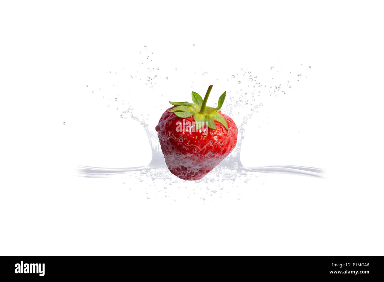 strawberry in fresh water Stock Photo - Alamy
