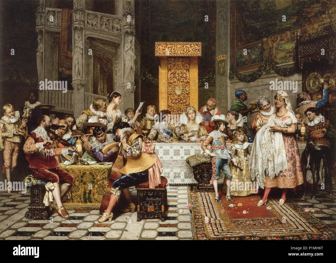 Lesrel Adolphe Alexandre - Baptism of the Condé 1 Stock Photo - Alamy